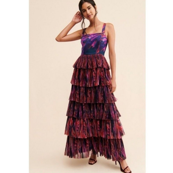 Anthropologie | Dresses | Anthropologie Hutch Tulle Tiered Maxi Dress ...